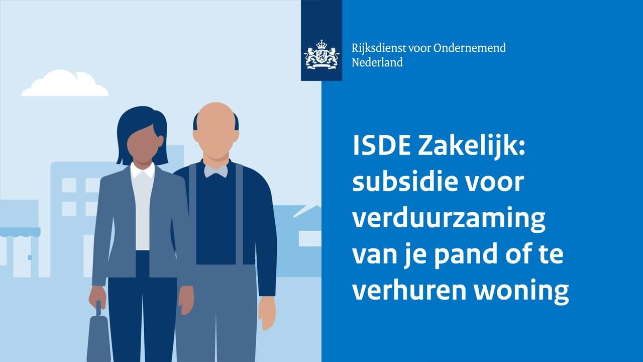 Investeringssubsidie duurzame energie en energiebesparing voor zakelijke gebruikers (ISDE)